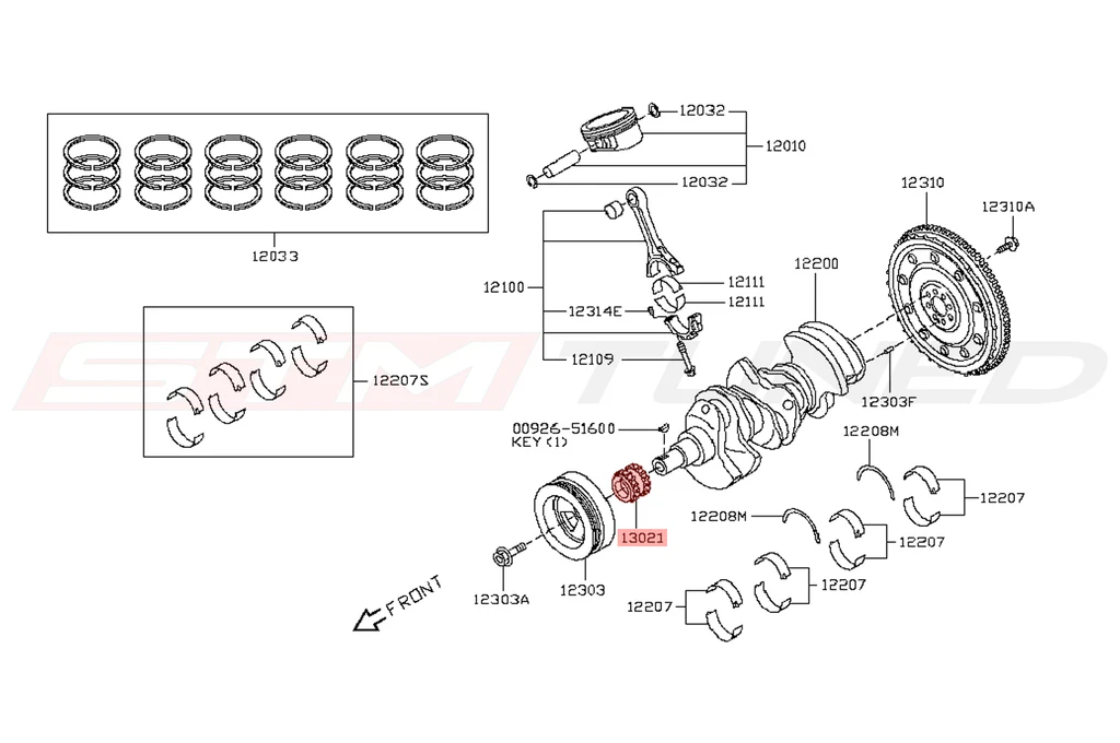 Nissan OEM Crankshaft Sprocket - Nissan R35 GT-R VR38DETT (13021-JF00A ...